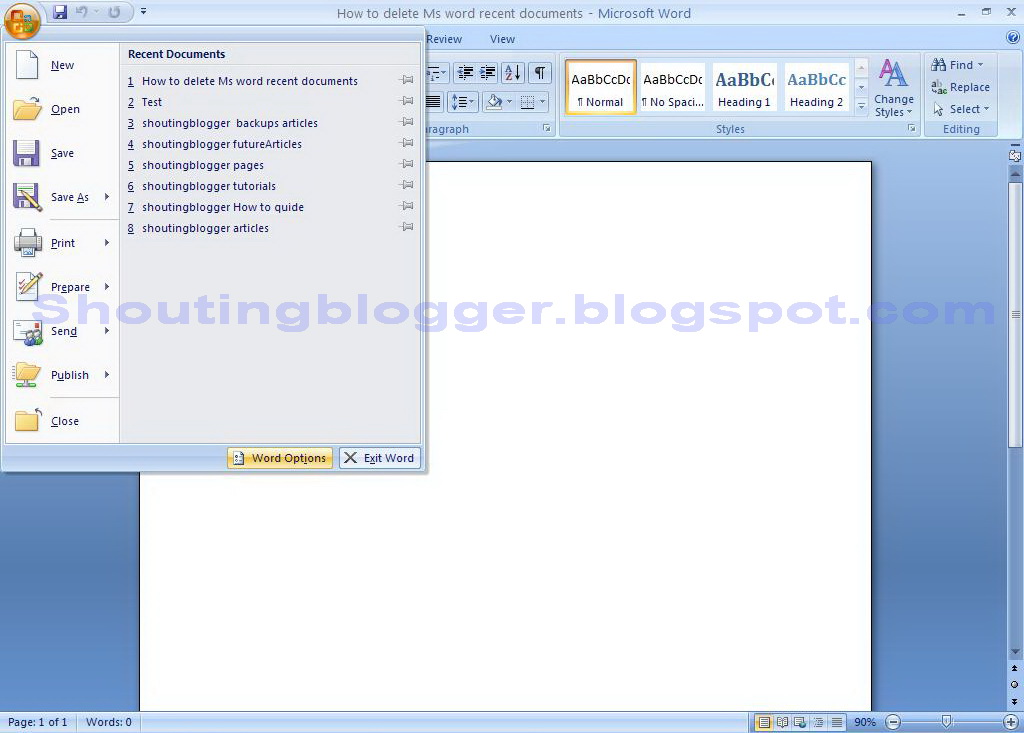 How To Delete History In Microsoft Word 2007 How to Blog how-to-delete-history-in-microsoft-word-2007-how-to-blog
